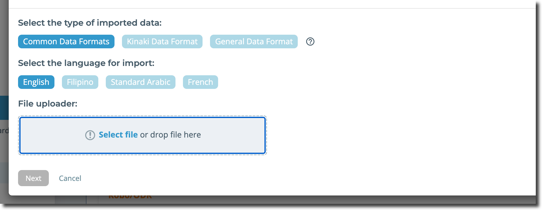 Data Collection for Kobo Form - Kinaki